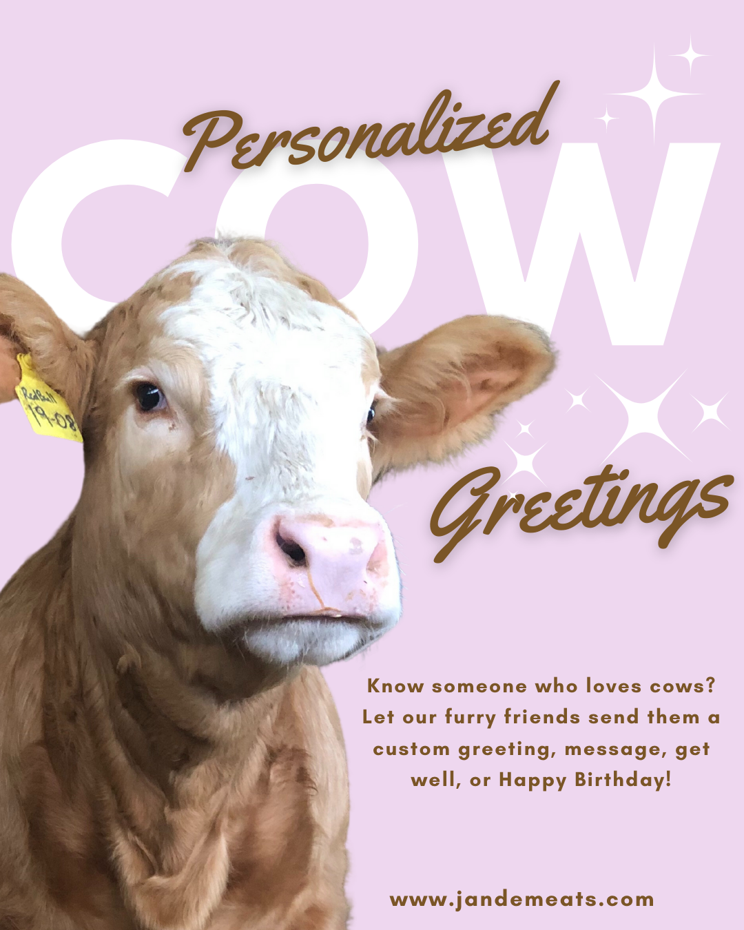 Personalized Cow Greetings | Welcome to J&E Meats